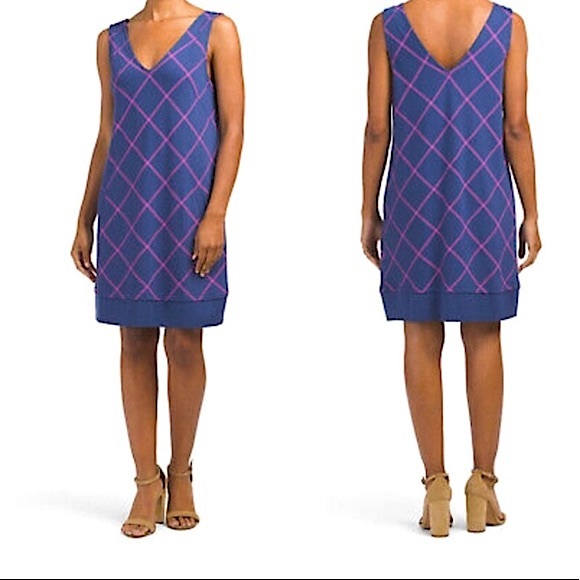 Southern Tide | Dresses | Southern Tide Windowpane Dress In Navy Size 8 ...
